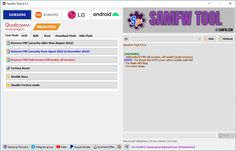 دانلود نرم افزار کاربردی SamFw نسخه 4.5.2 با امکانات بینظیر [ابدیت شد] - پرتال توسعه دهندگان ...
